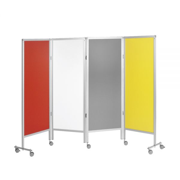 Paravan medical mobil colorat 4 elementi | Montigen.ro